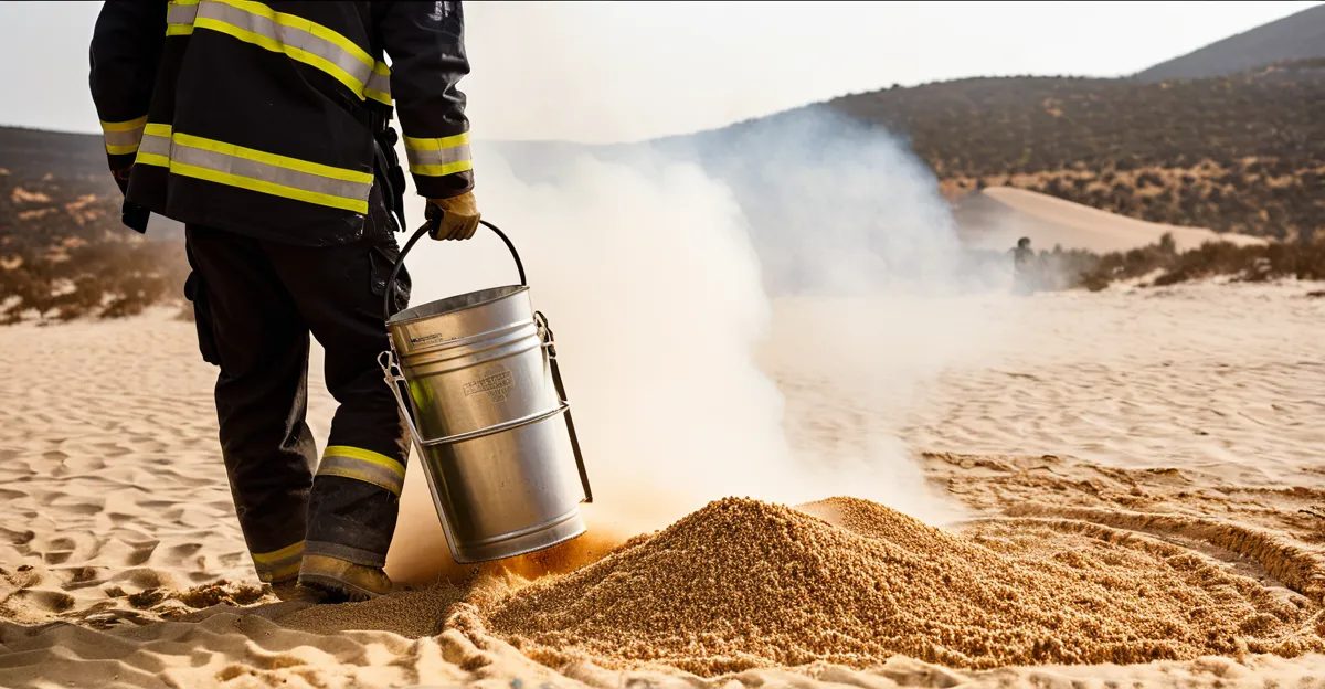Effective fire extinguishing methods with just a bucket of sand ...